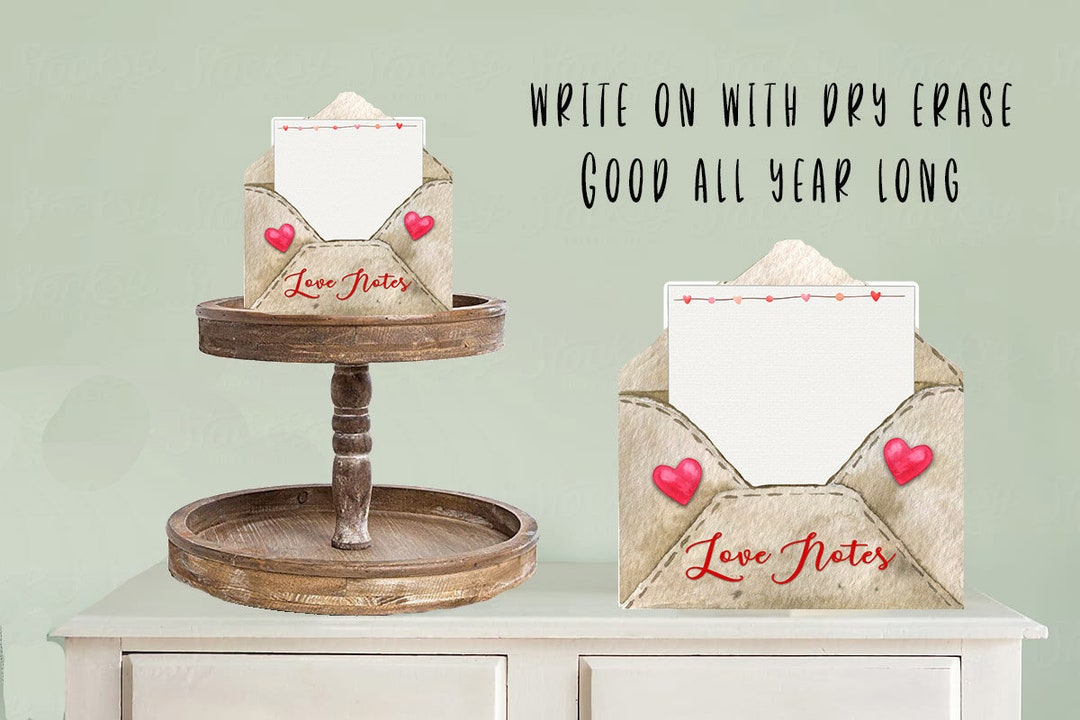 Love Notes Paper in Envelope Dry Erase Board Instant Download Digital ...