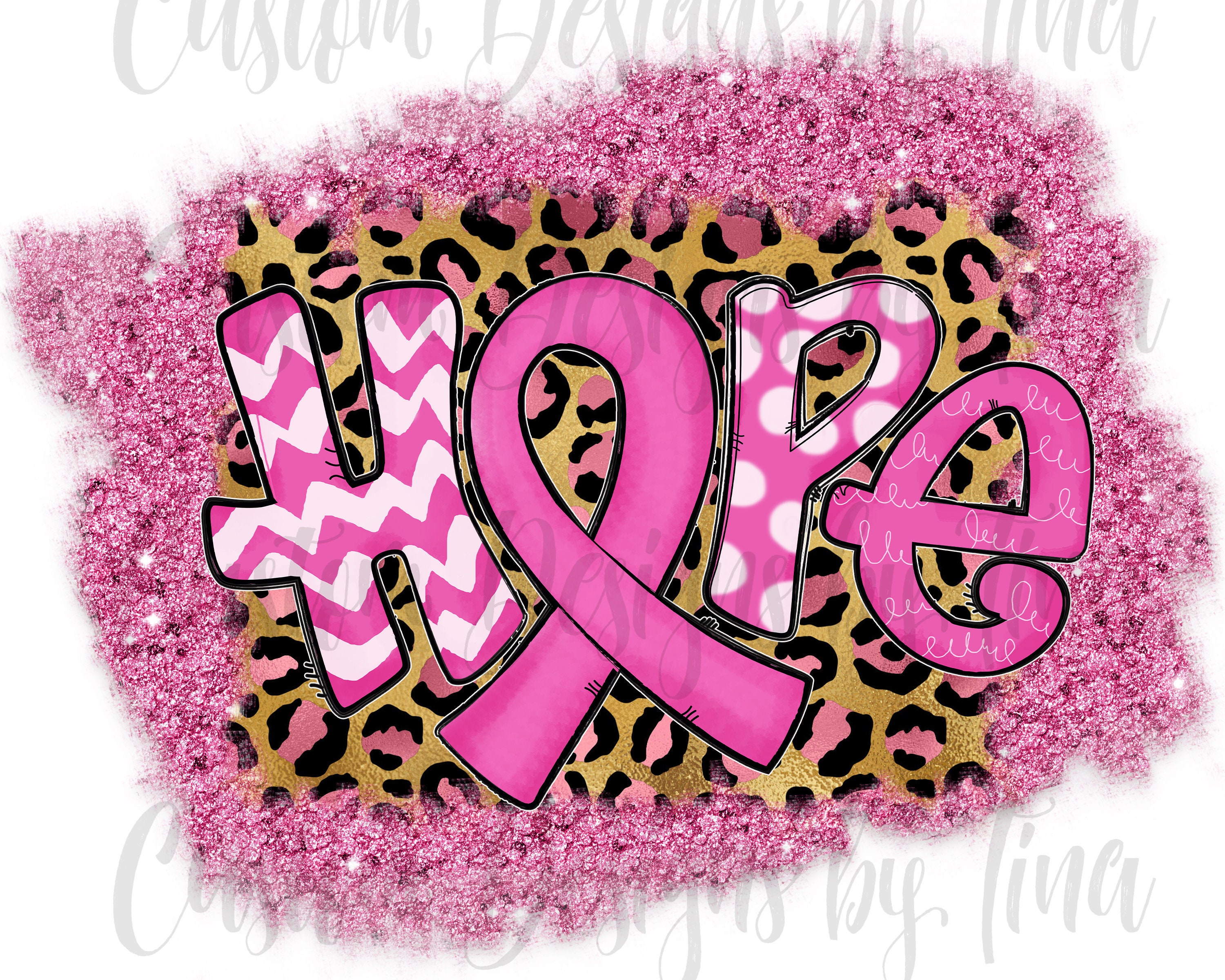 Breast Cancer Awareness Textile Bundle Digital Designs for | Etsy