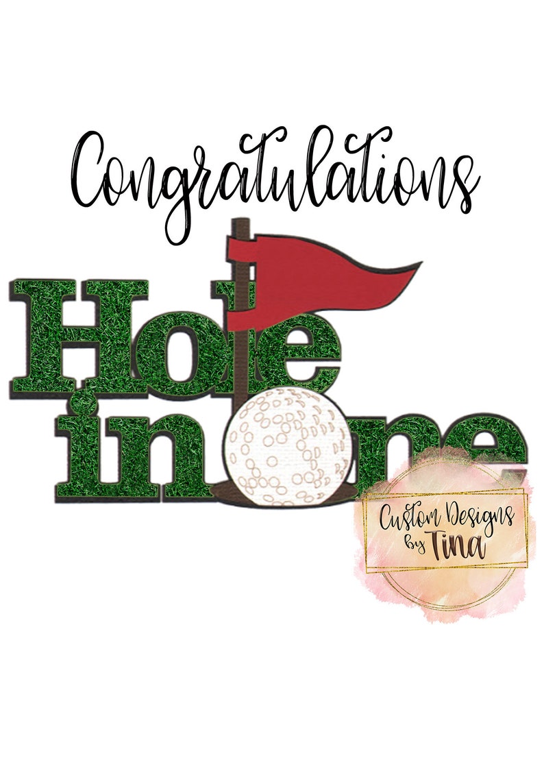 Congratulations on Your Hole in One Add Name Golf Design - Etsy