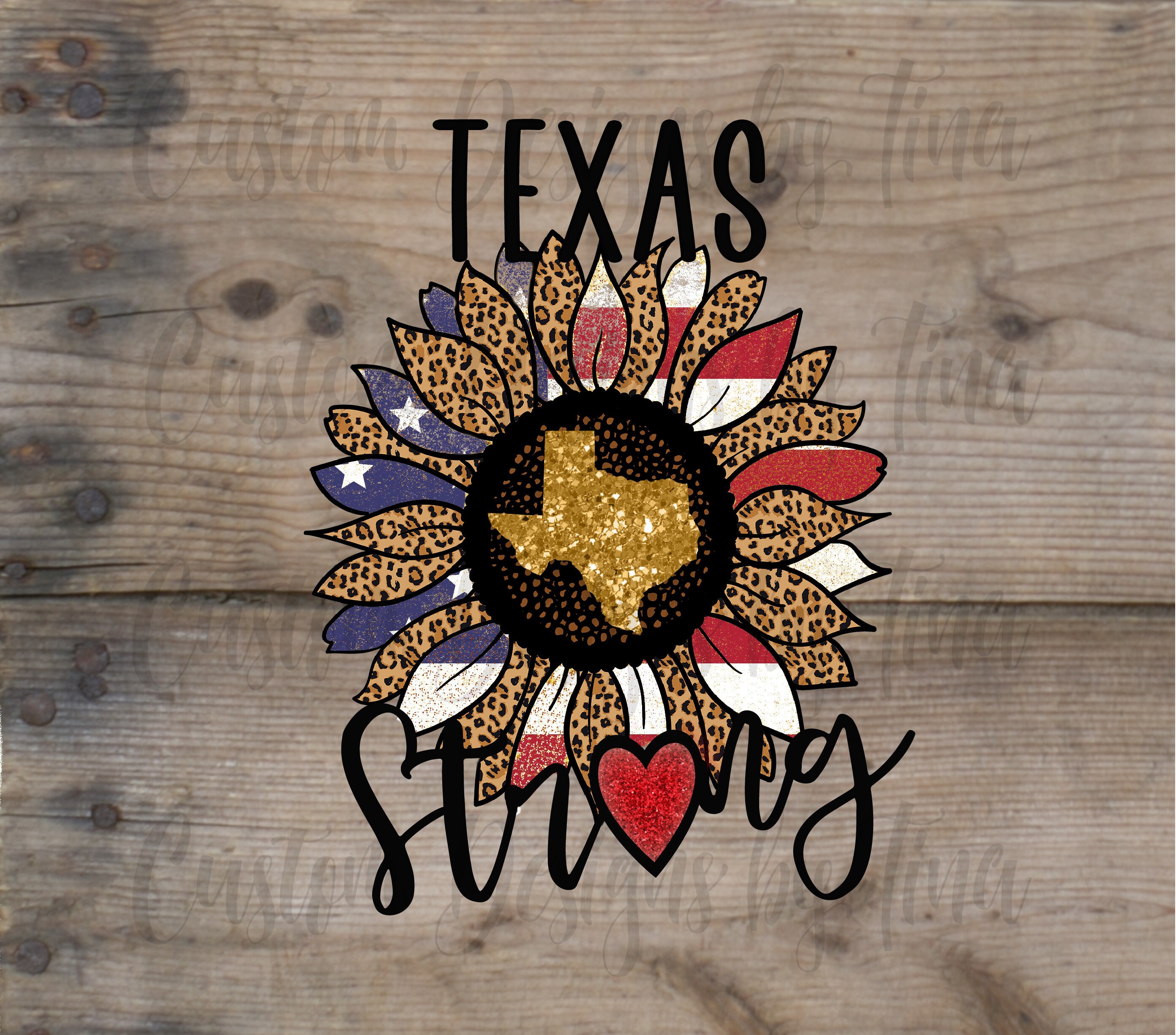 2 Design Options Support Texas Flag Sunflower Heart Tumbler | Etsy