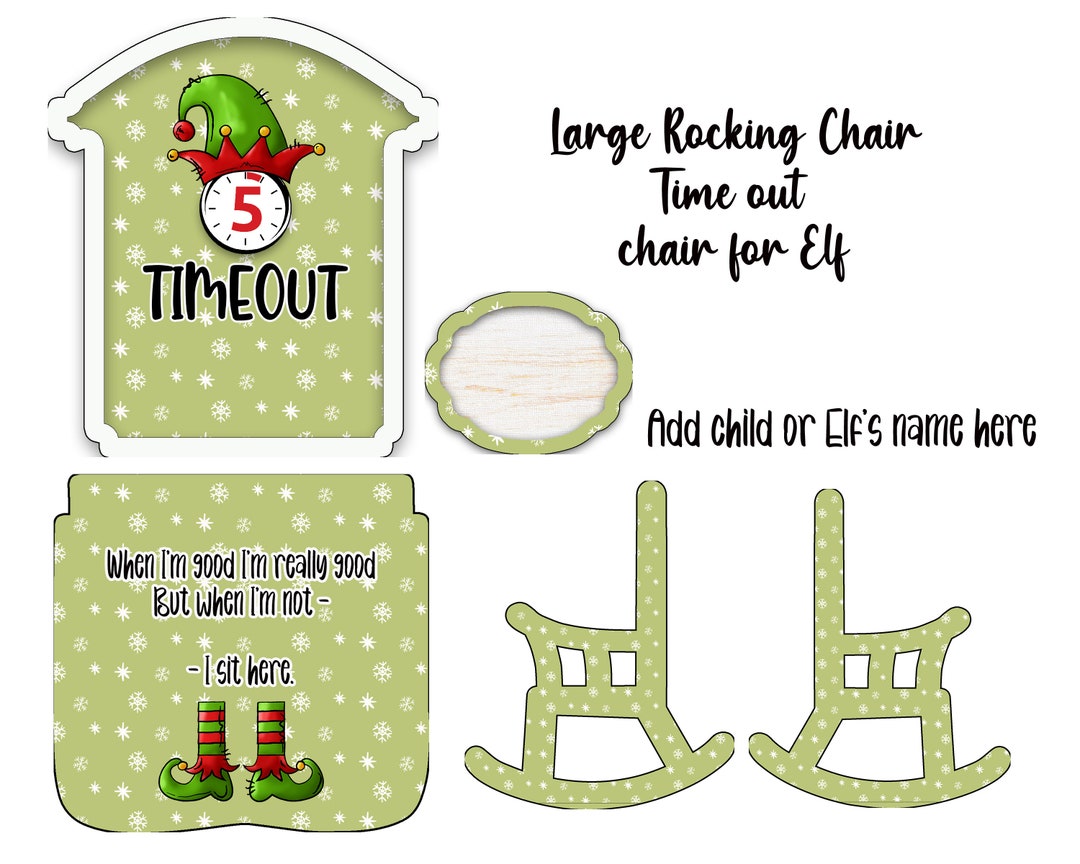 Elf Time Out Chair Large Rocking Chair Comes With Hanging Sign to Add ...