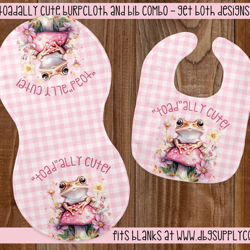 Frog Bib and Burp Cloth - Etsy