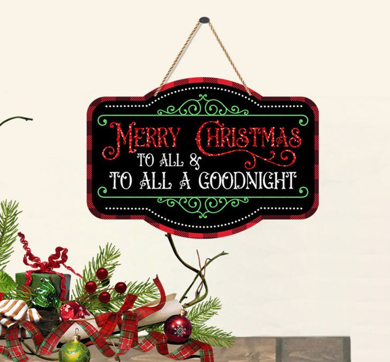 Merry Christmas to All and to All a Good Night Digital Design - Etsy