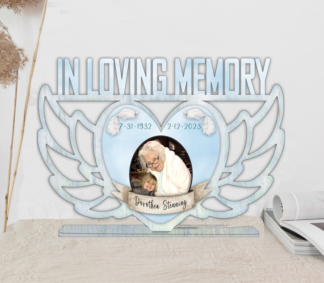 IN LOVING MEMORY Cut Out Design Add Photo, Name & More Instant Download ...