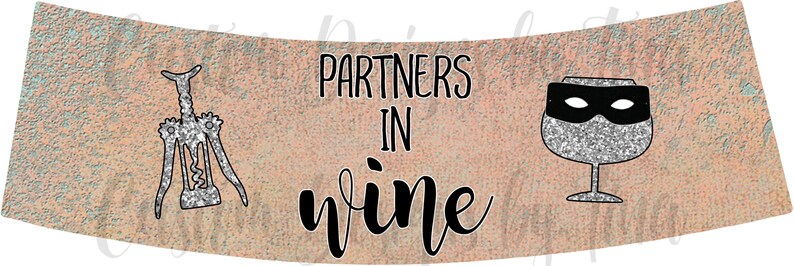 2 Design Options Partners in Wine With and Without Full Wrap | Etsy