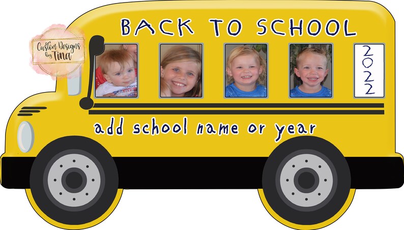 School Bus With Windows or Window Frame Option All Sizes - Etsy