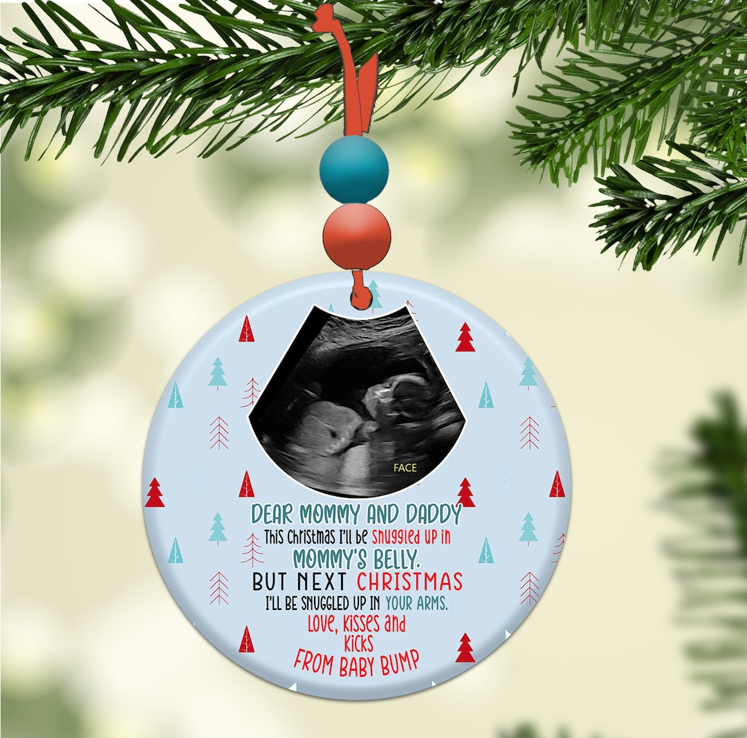 Baby Ultrasound Pregnant Ornament From Baby in Belly Instant Download ...