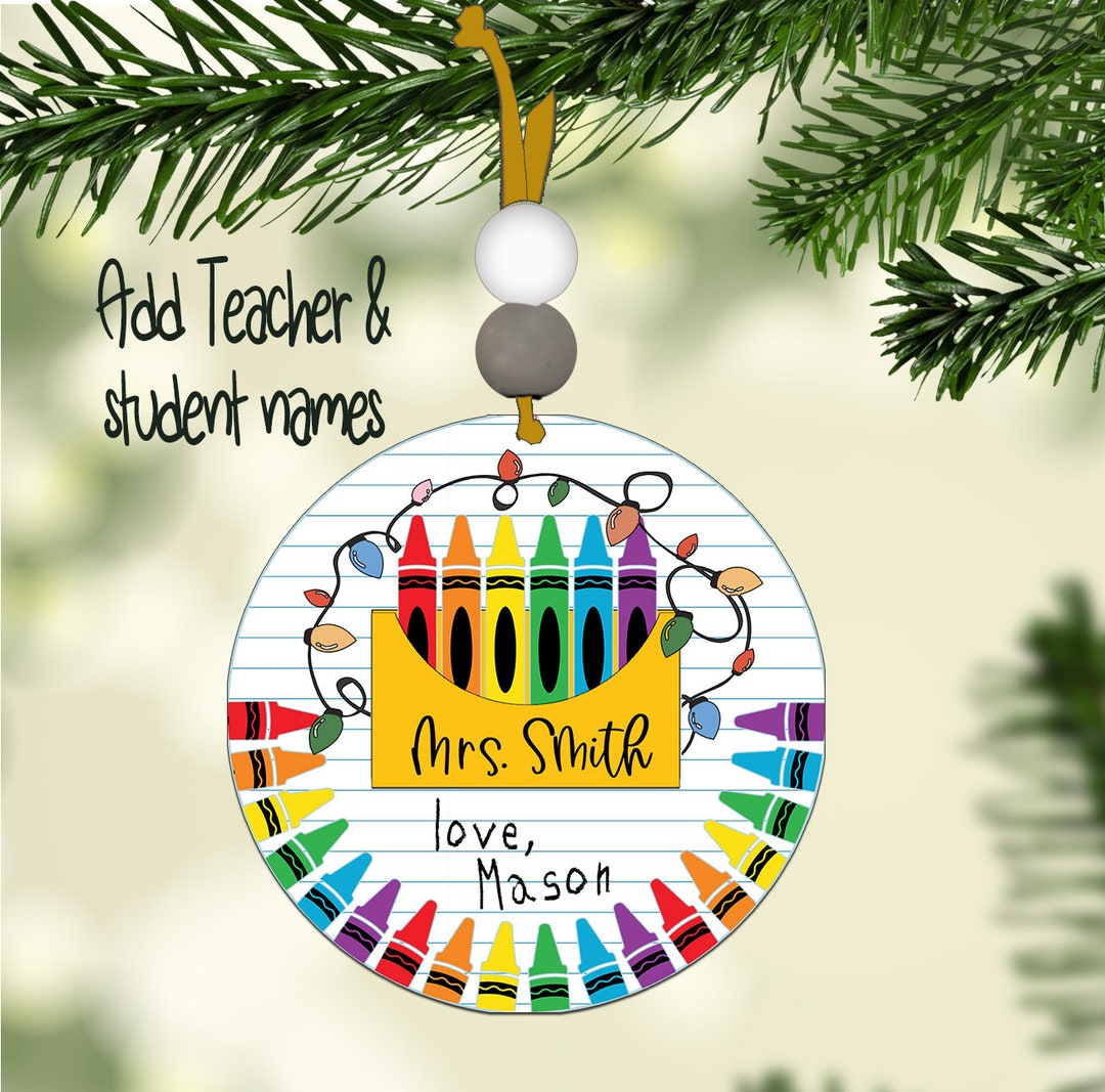 Crayon Border and Crayon Box With Christmas Lights. Instant Download ...