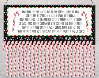 Candy Cane Countdown Sublimation - Etsy