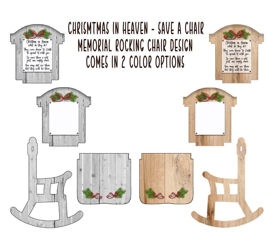 Christmas in Heaven What Do They Do Save a Chair Poem Rocking - Etsy