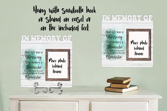 In Memory Frame With Memory Poem and Transparent Frame Instant | Etsy