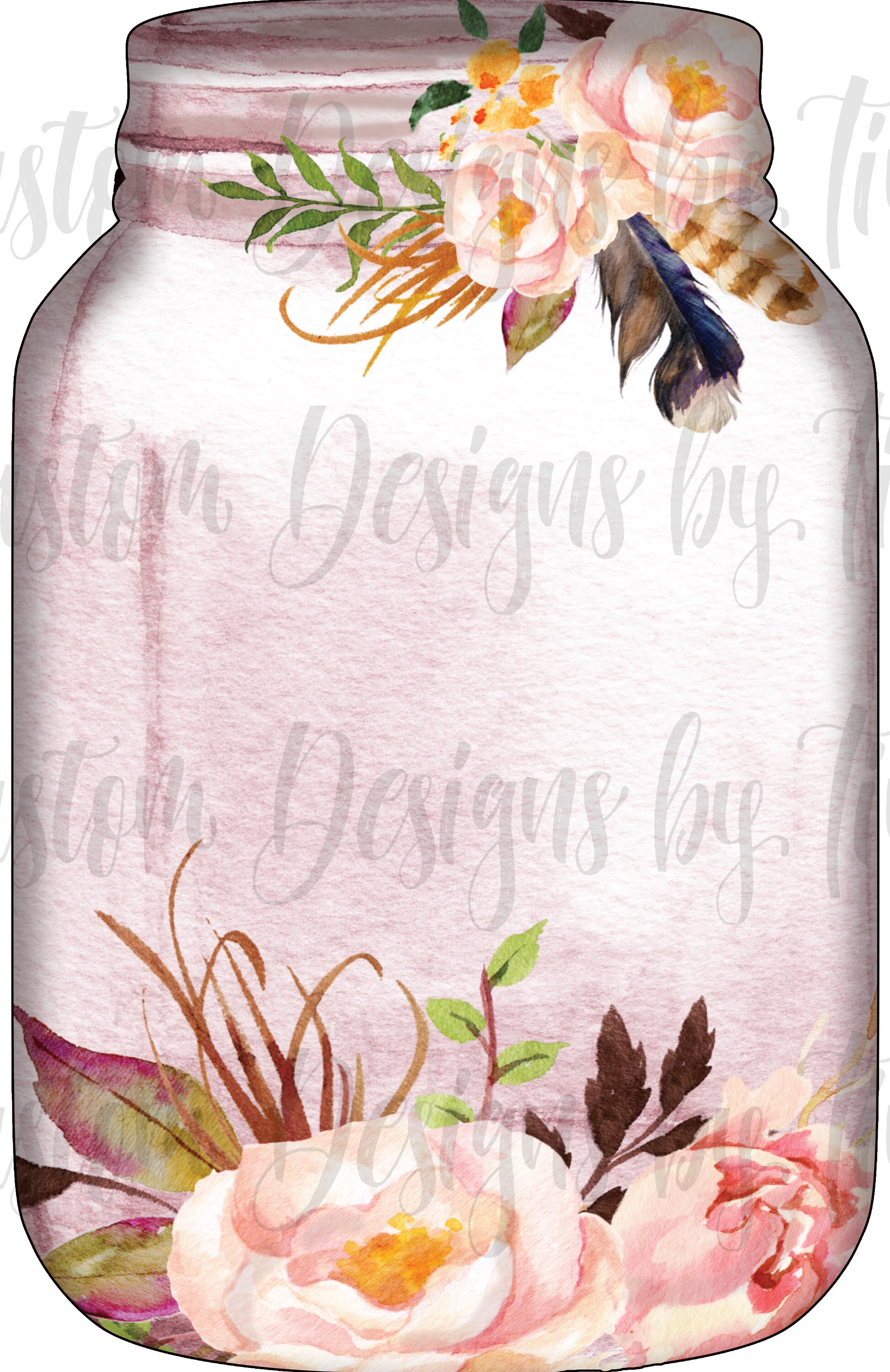2 Designs Blank Pink Mason Jar and One With Let Her Sleep - Etsy