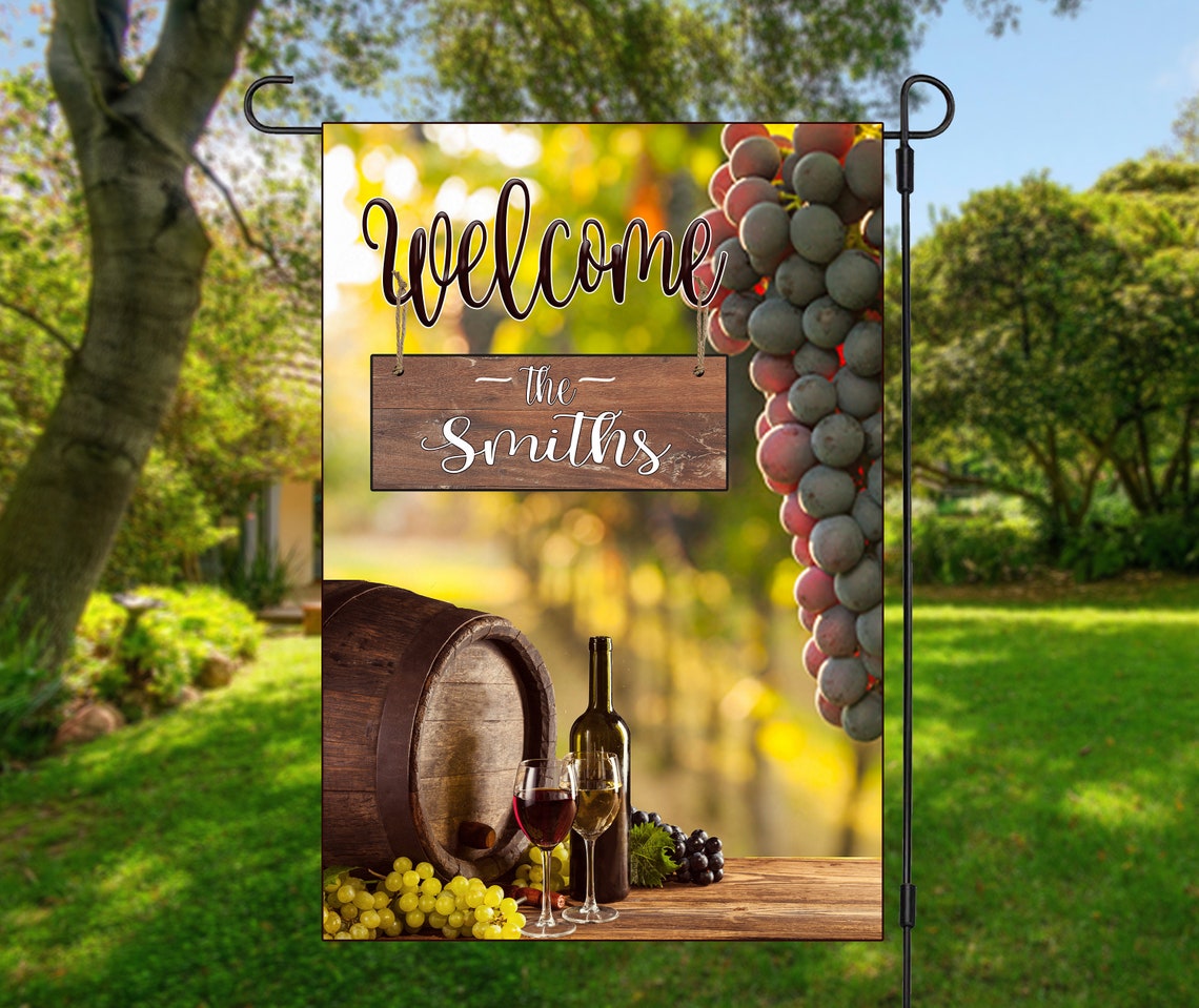 Vineyard Winery Wine Welcome Sign With a Blank Place to - Etsy