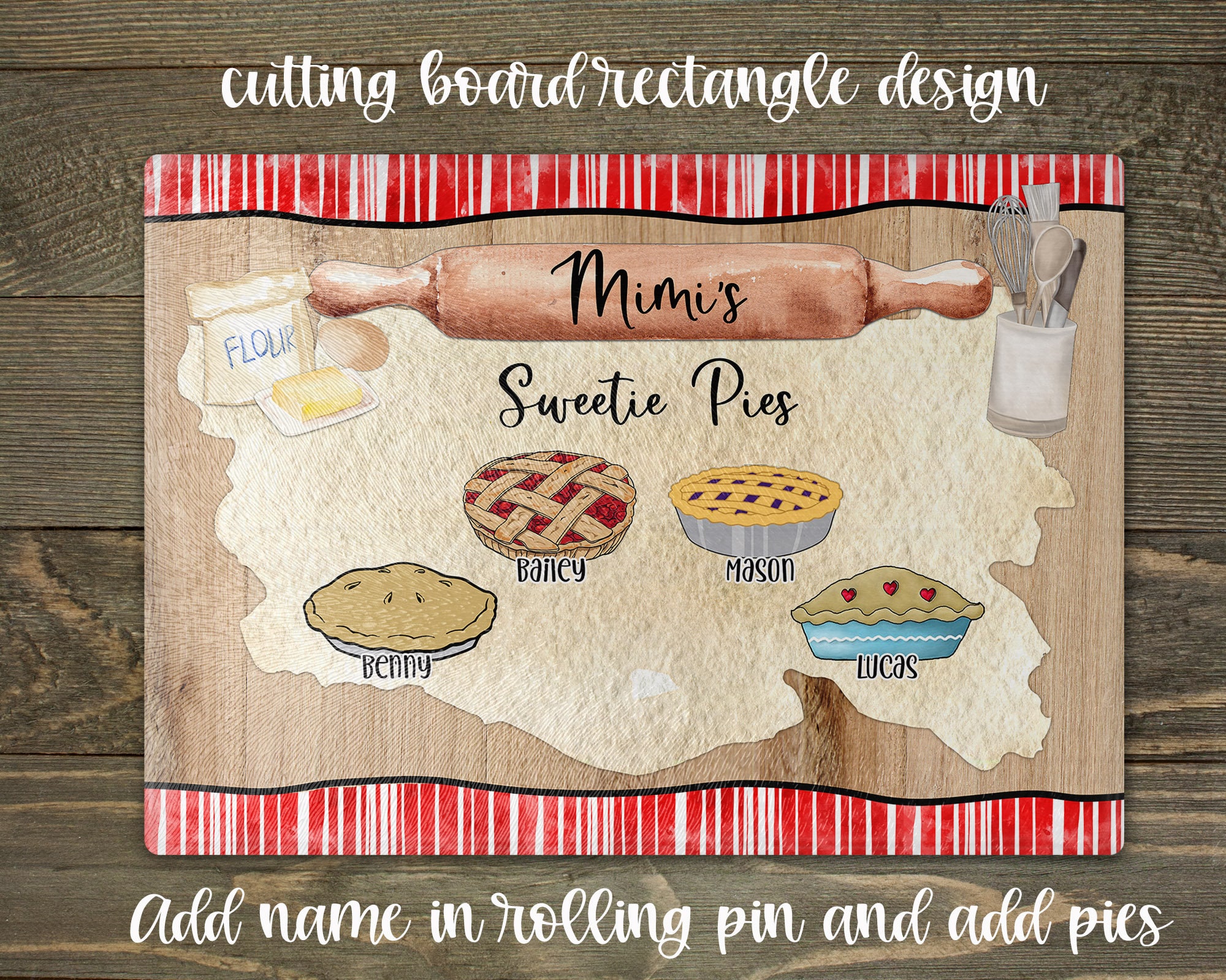 Add Name Mimi's Grandmas Etc. Sweetie Pies. Add Pies & Names Cutting ...