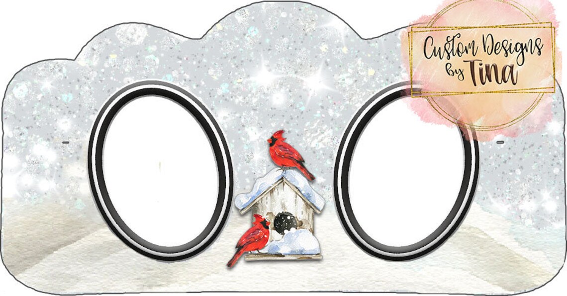 Christmas in Heaven Cardinals Memorial Bench 2 Photo Frames ...