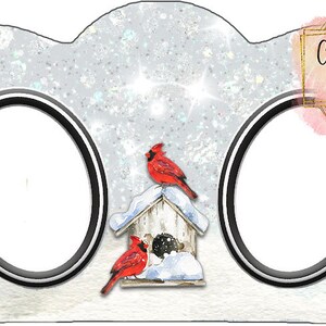 Christmas in Heaven Cardinals Memorial Bench 2 Photo Frames ...