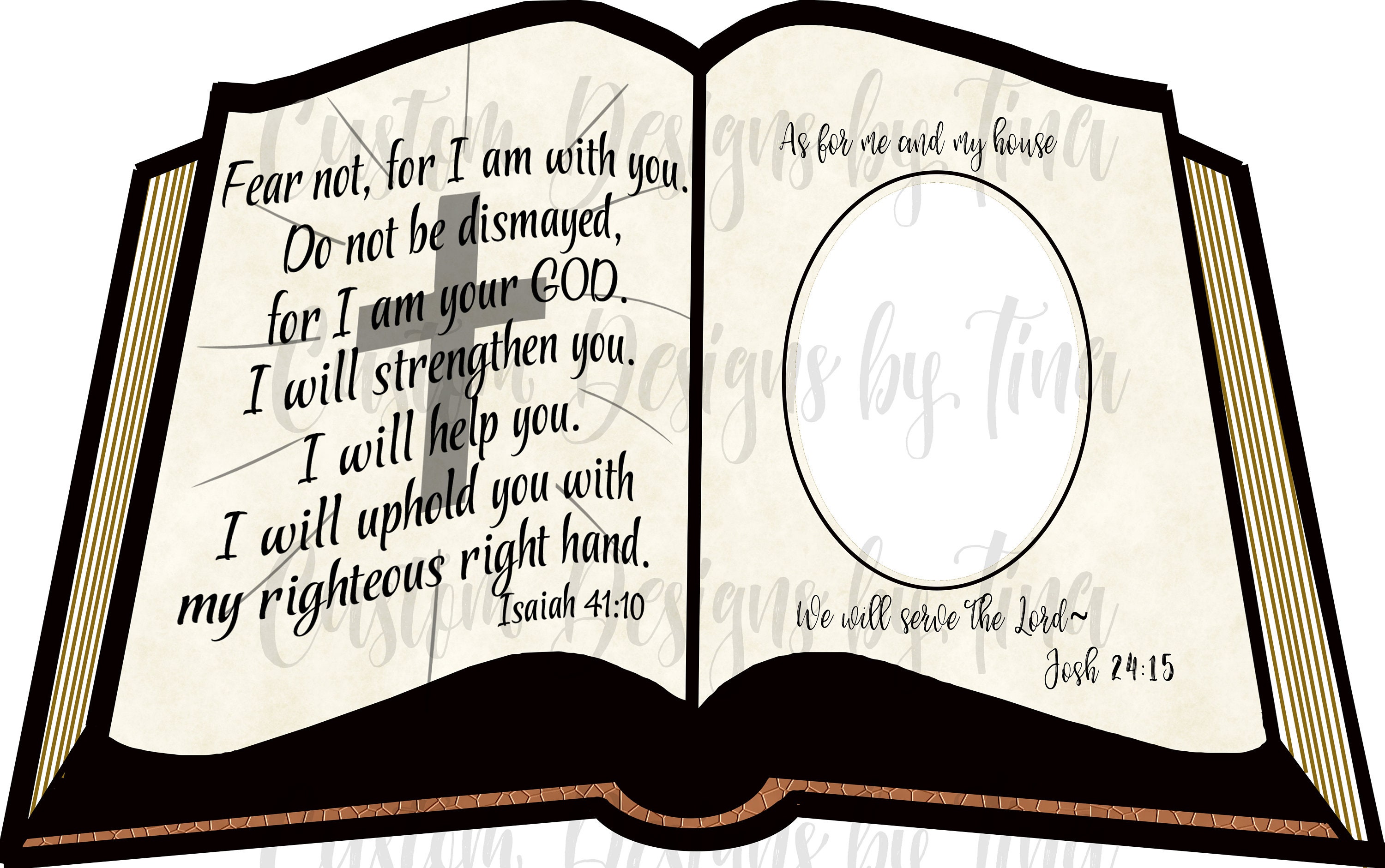 Open Book With Oval Transparent Photo Frame and Blank Page to - Etsy