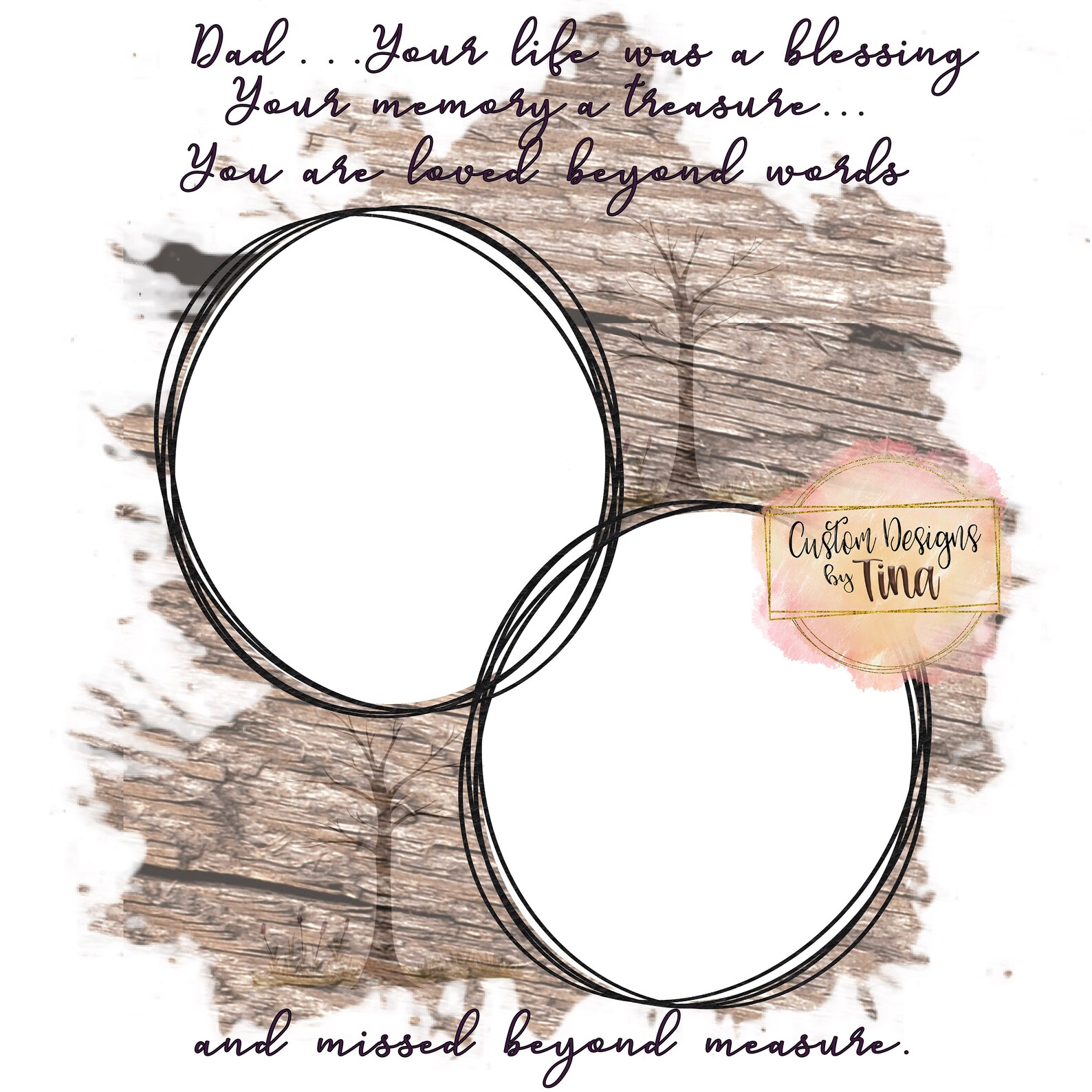 Masculine Memorial Design With 2 Photo Frames so Versatile Comes ...