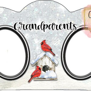 Christmas in Heaven Cardinals Memorial Bench 2 Photo Frames ...