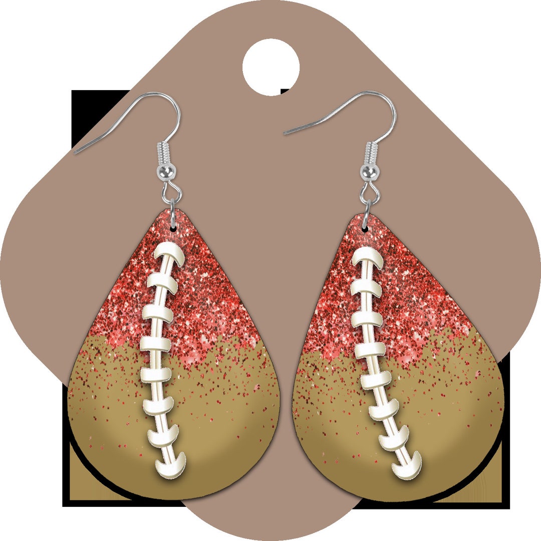Super Bowl Team Colors Rounded Teardrop Earring Instant Download ...