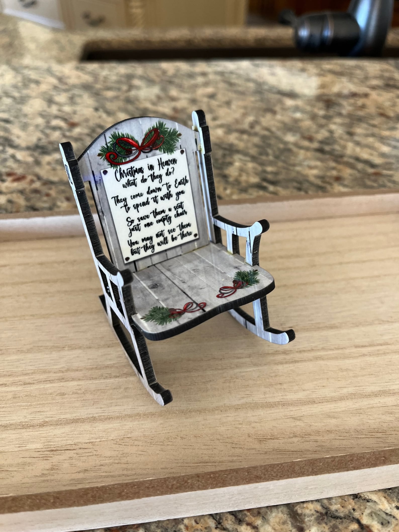 Christmas in Heaven What Do They Do Save a Chair Poem Rocking - Etsy