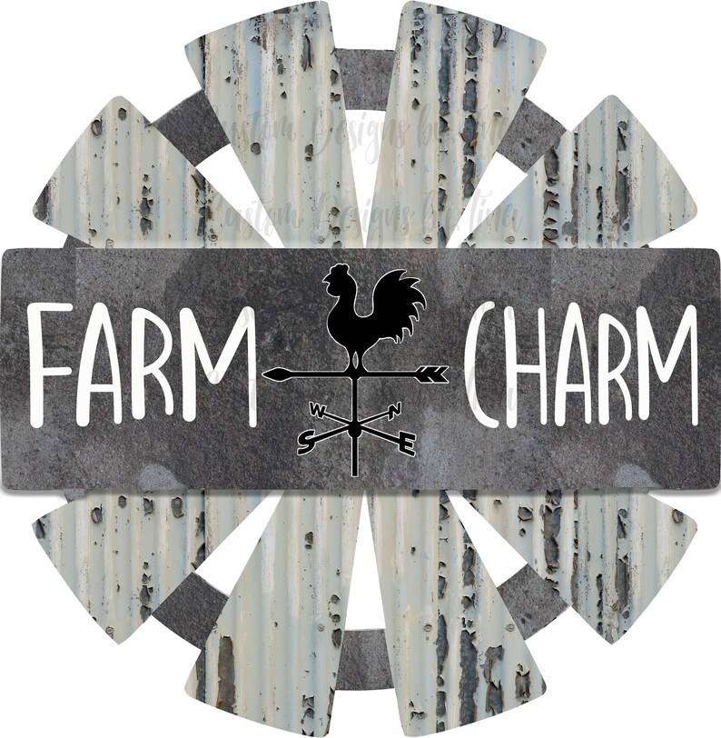 Farm Charm and Barn Charm - 2 Instant Download Digital Design for ...