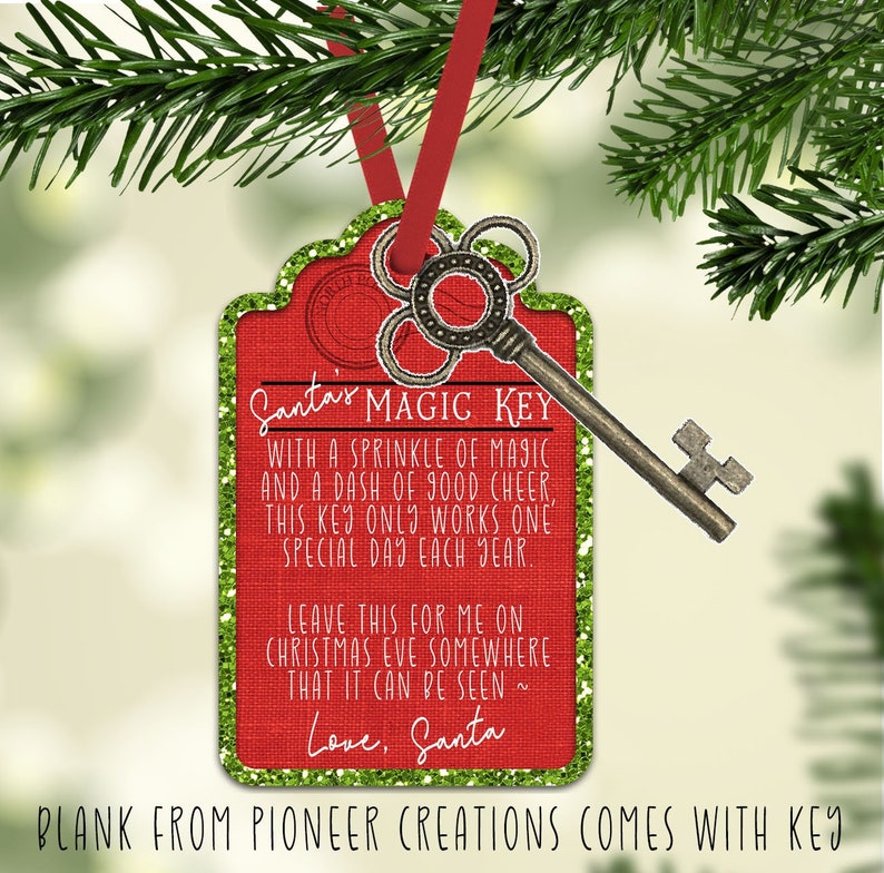 Santas Magic Key With Ornament Poem Instant Download Digital - Etsy