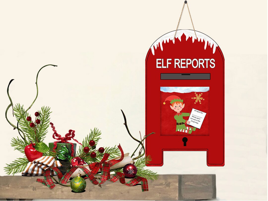 Mailbox With Square Inserts for Elf Reports for Personalization Digital ...