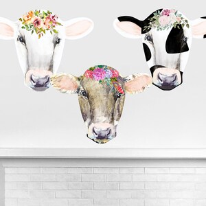 3 Design Color Options for This Cute Cow Head Go From Earrings to Wall ...