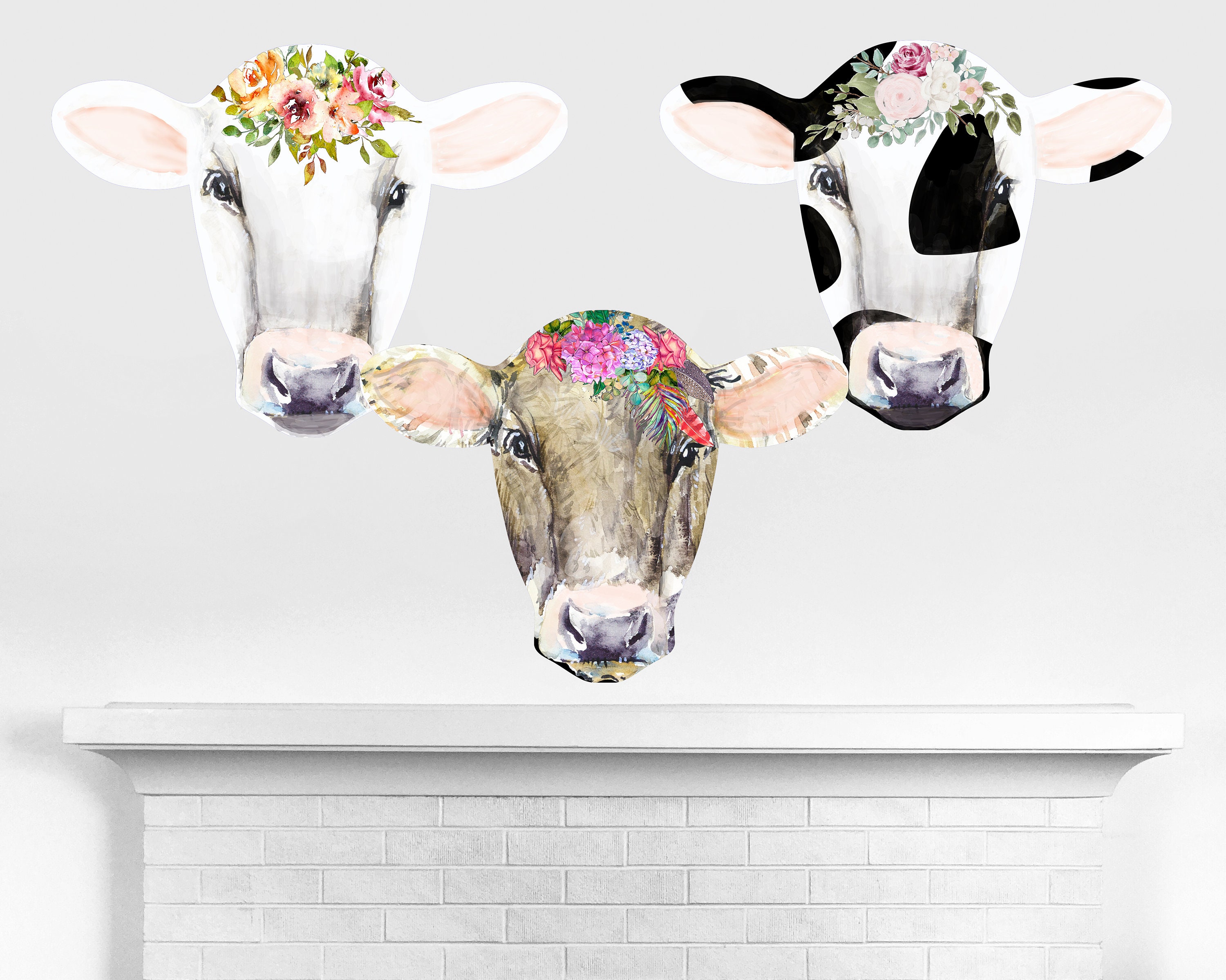 3 Design Color Options for This Cute Cow Head Go From Earrings - Etsy