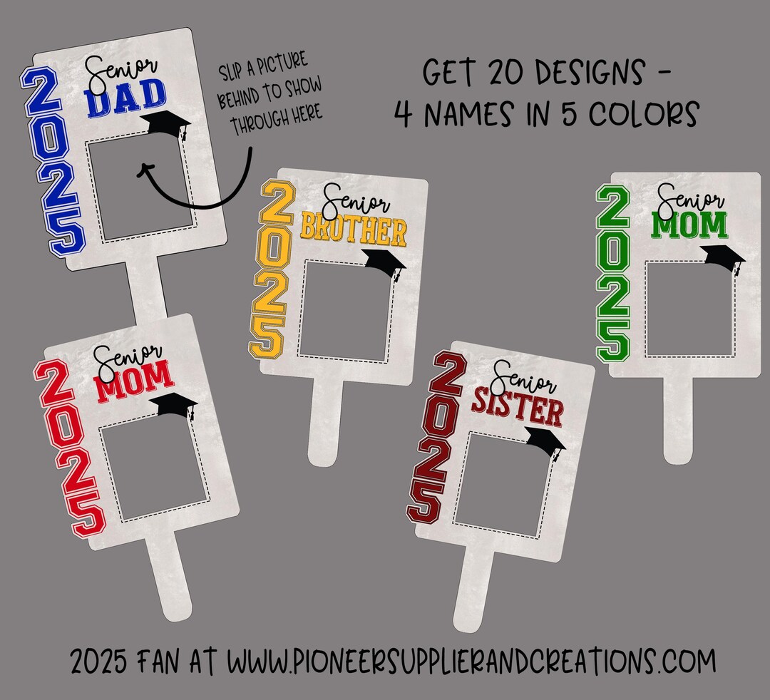 2025 Fan Graduation in 4 Family Names 5 Colors Add Photo Instant ...