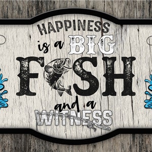 Fishing License Plate & Coaster Design Set Instant Download Digital ...