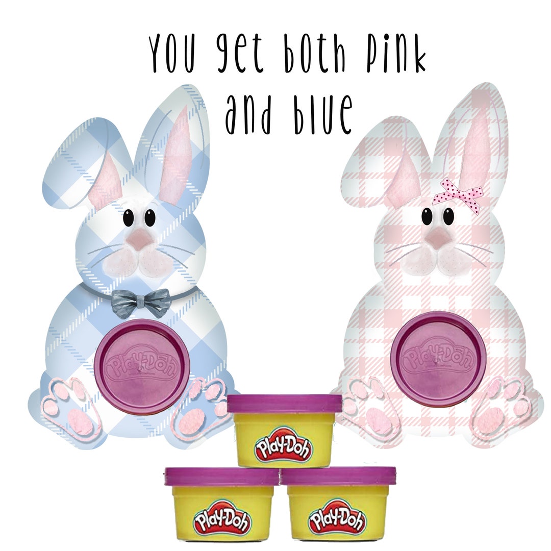 Adorable Pink & Blue Bunny for the Play Doh Bunny Instant Download ...