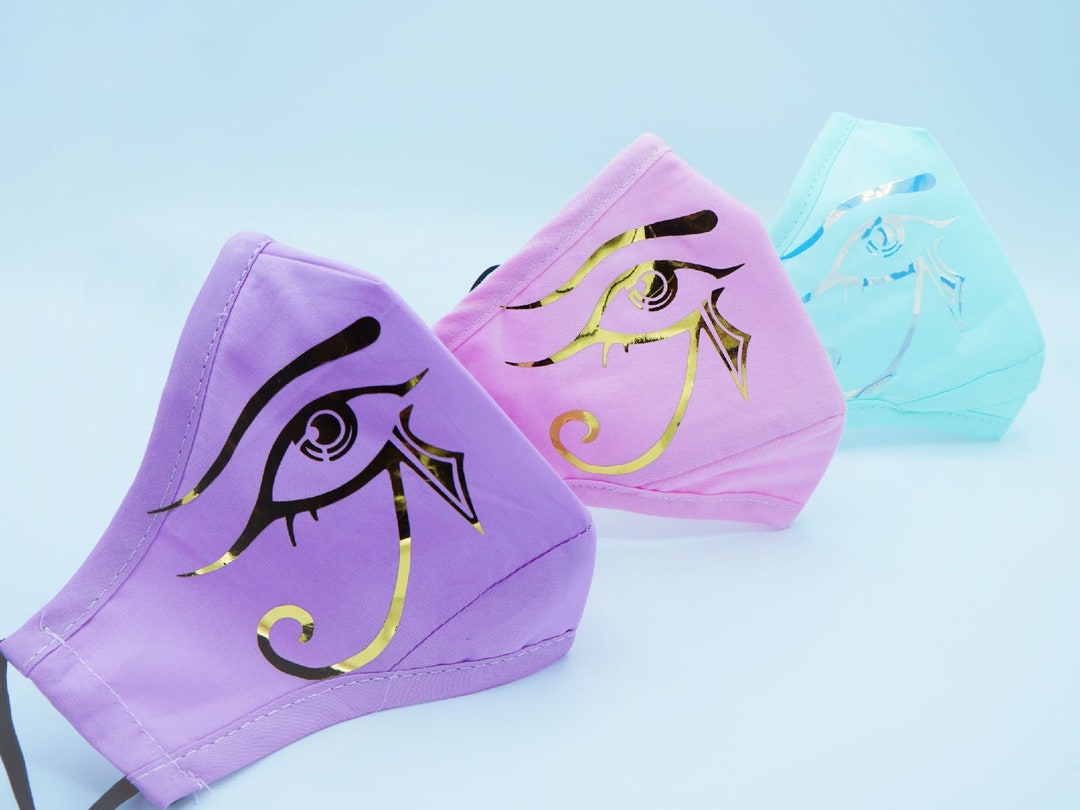 Egyptian Eye: Three Layer Face Mask With Nose Wire and Filter - Etsy