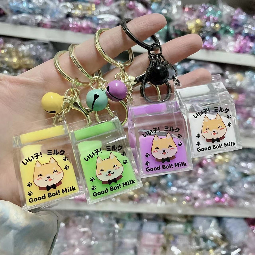 Shiba Inu Good Boi! Milk Keychain - Etsy