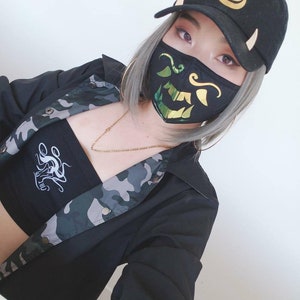 Akali KDA/POPSTAR Uv/ Glow in the Dark MASK, 3 Cotton Layers, Nose Wire ...