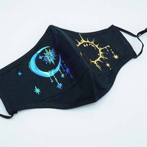 Luna Y Sol (sun and Moon) Face Mask: Three Cotton Layers, Filters, and ...