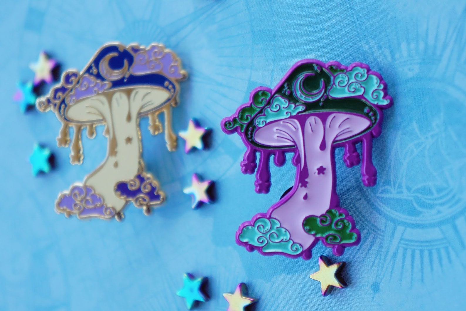 Magical Mushroom Enamel Pin - Etsy