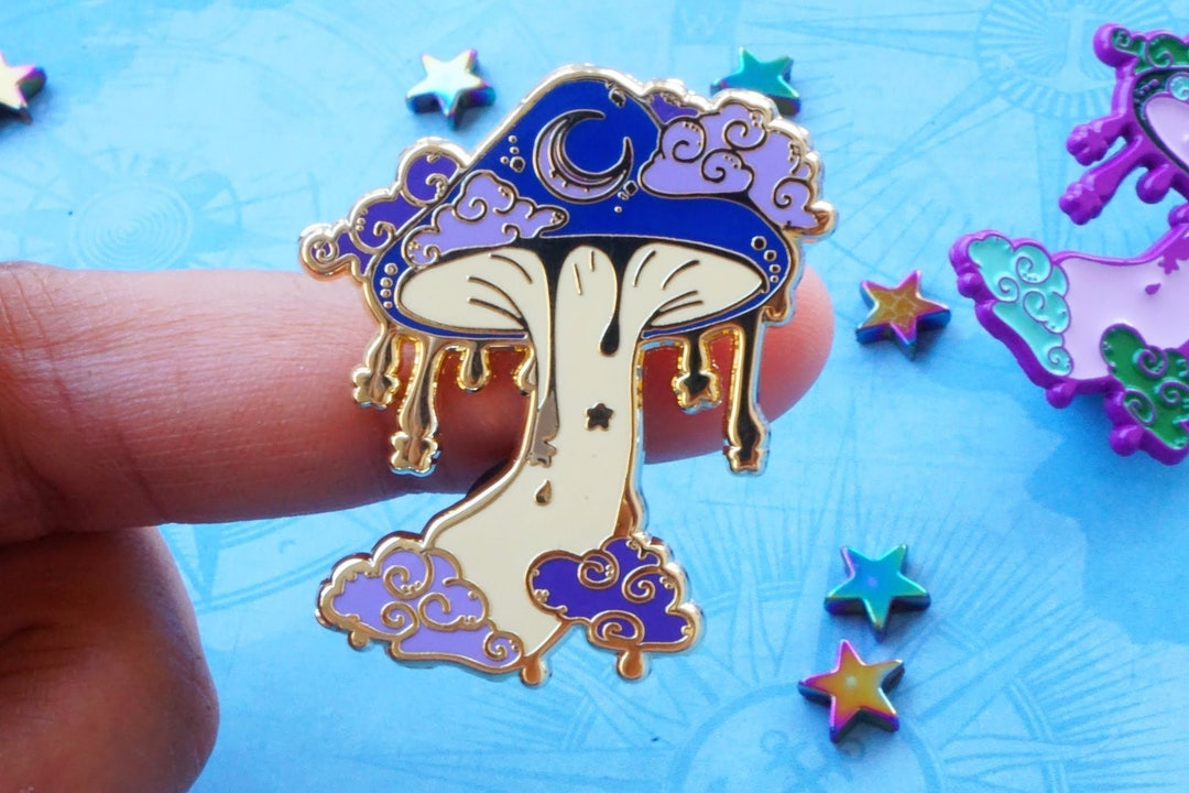 Magical Mushroom Enamel Pin - Etsy