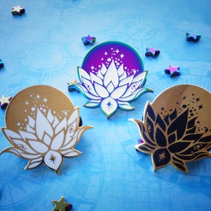 Lotus Moon Pin - Etsy