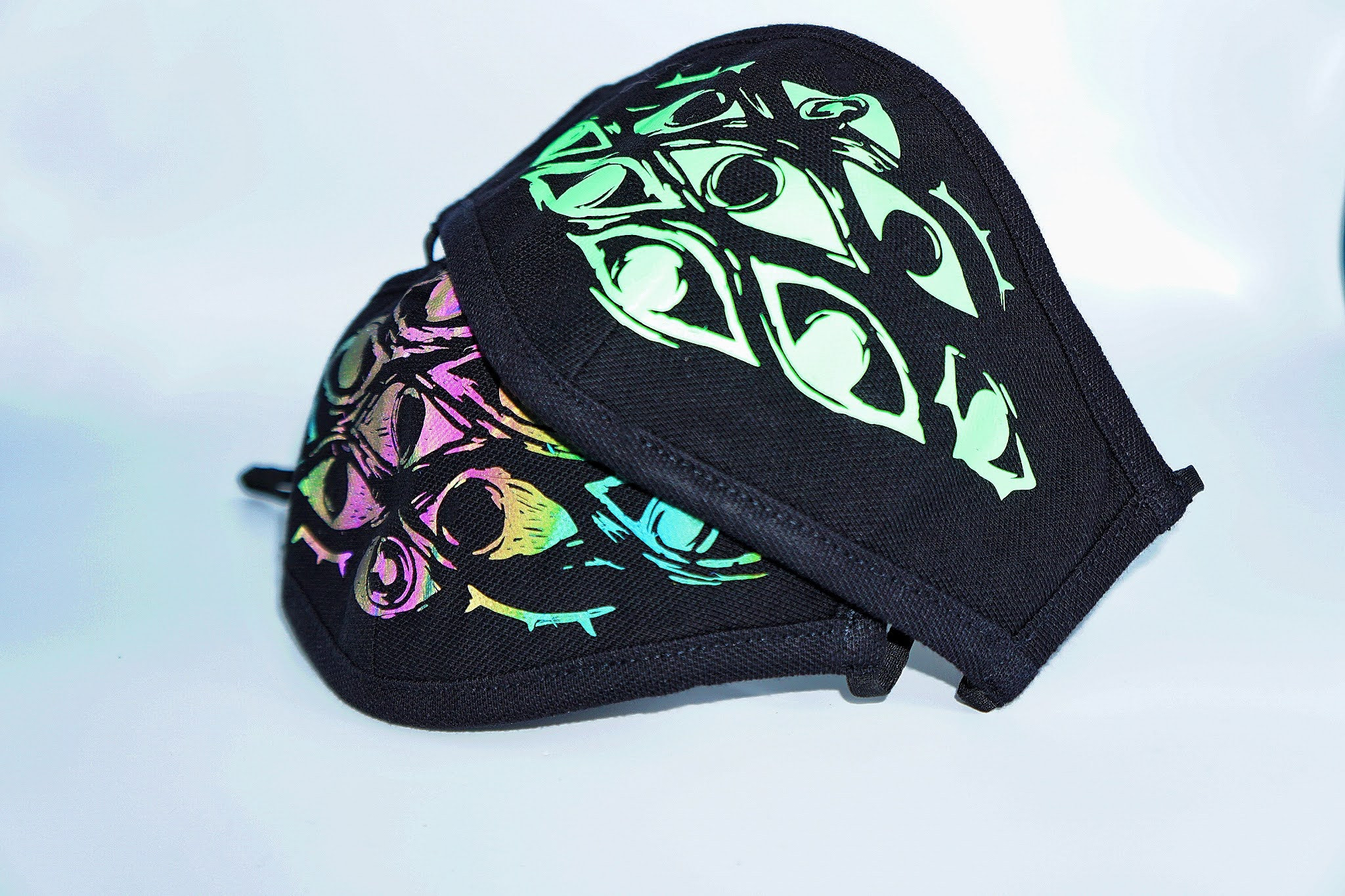 Glowing Eye Face Mask : Reflective/ Glow in the Dark Cotton - Etsy