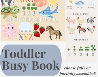My First Toddler Busy Book Basic Learning Activities for - Etsy