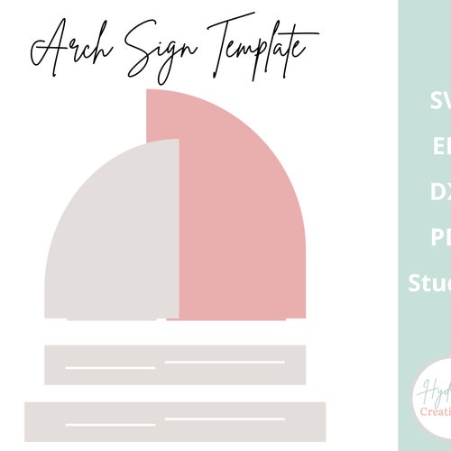 Arch Sign Bundle SVG Wedding Template Social Media Sign AI - Etsy