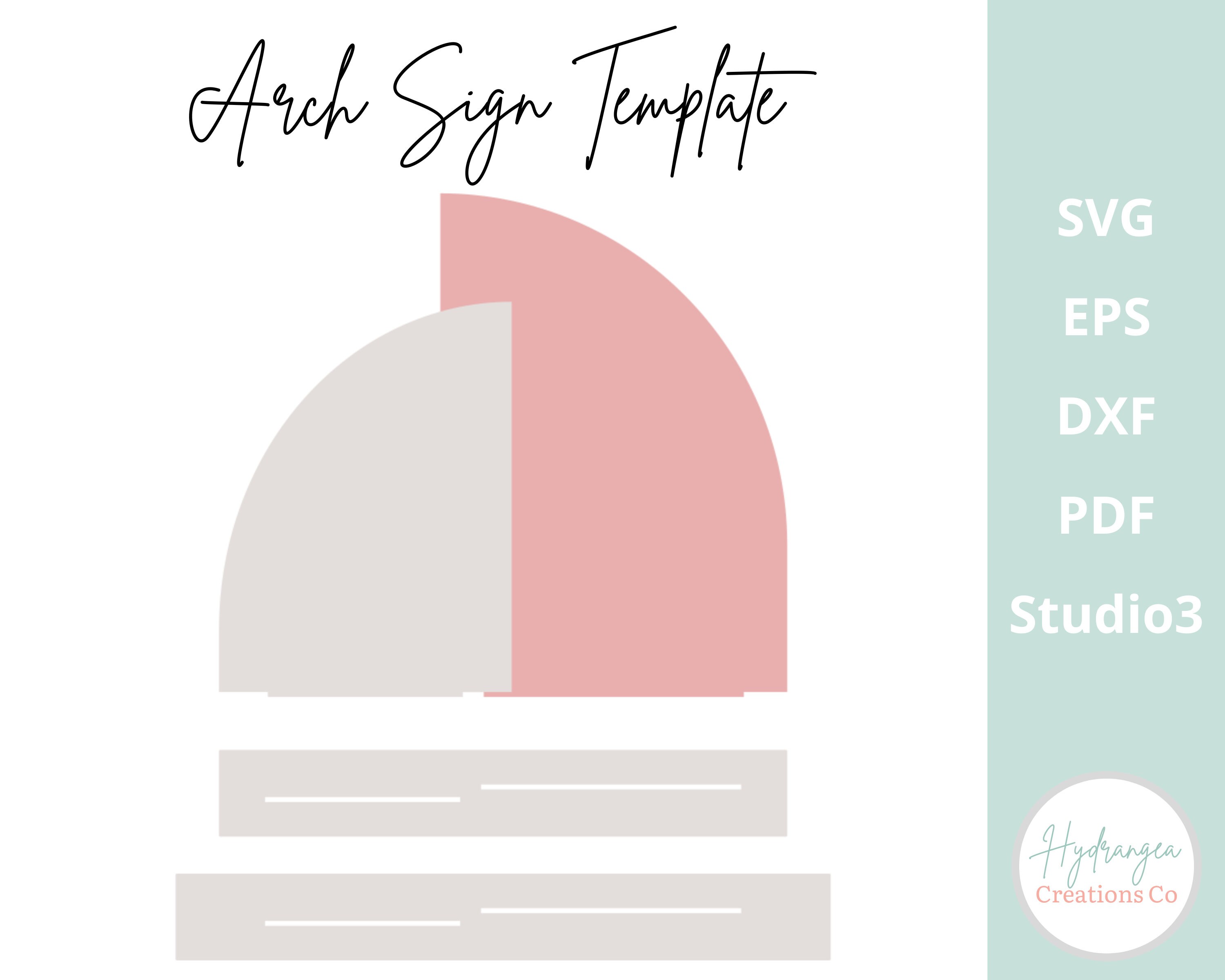 Double Half Arch Sign SVG With Stand Wedding Template Bar - Etsy