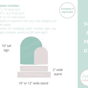 Double Arch Sign SVG Wedding Template - Social Media Sign - Table ...