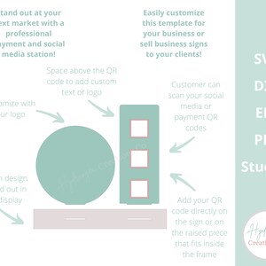 Business Logo Payment QR Code Sign Template SVG | Glowforge Laser Cut ...