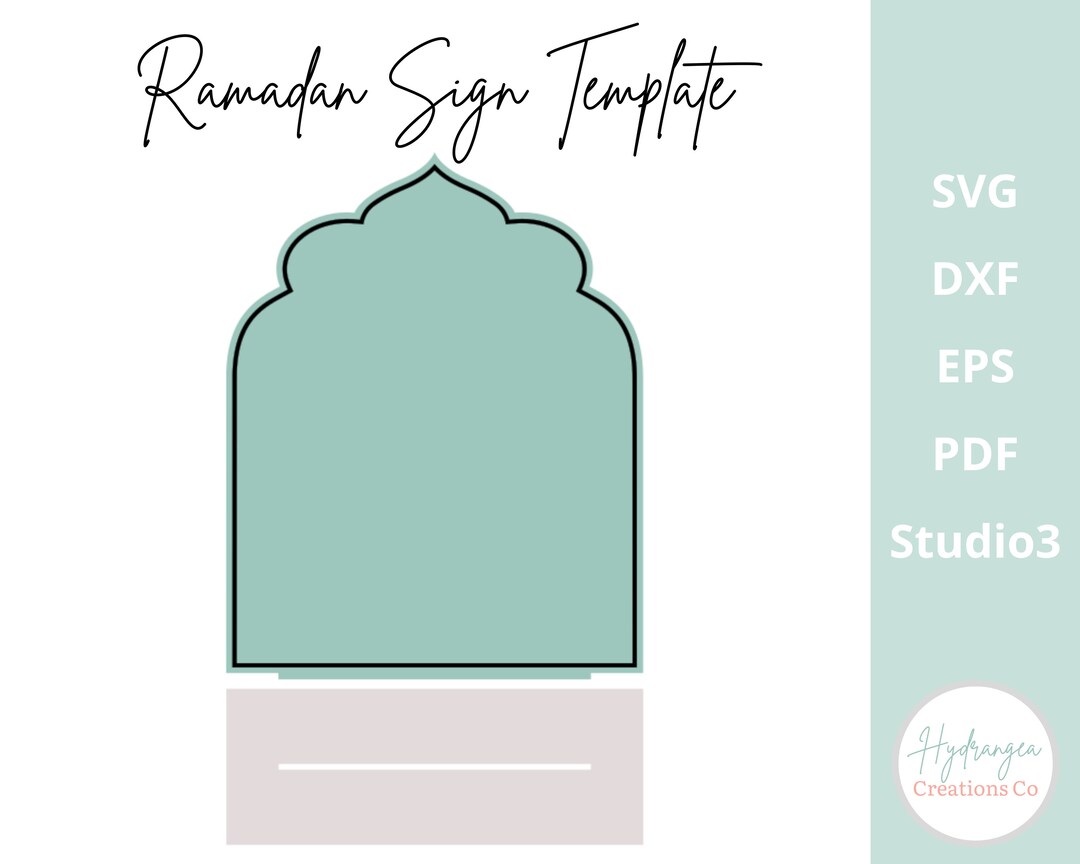 Ramadan Sign SVG Calendar Countdown Advent Template Islamic Decor ...