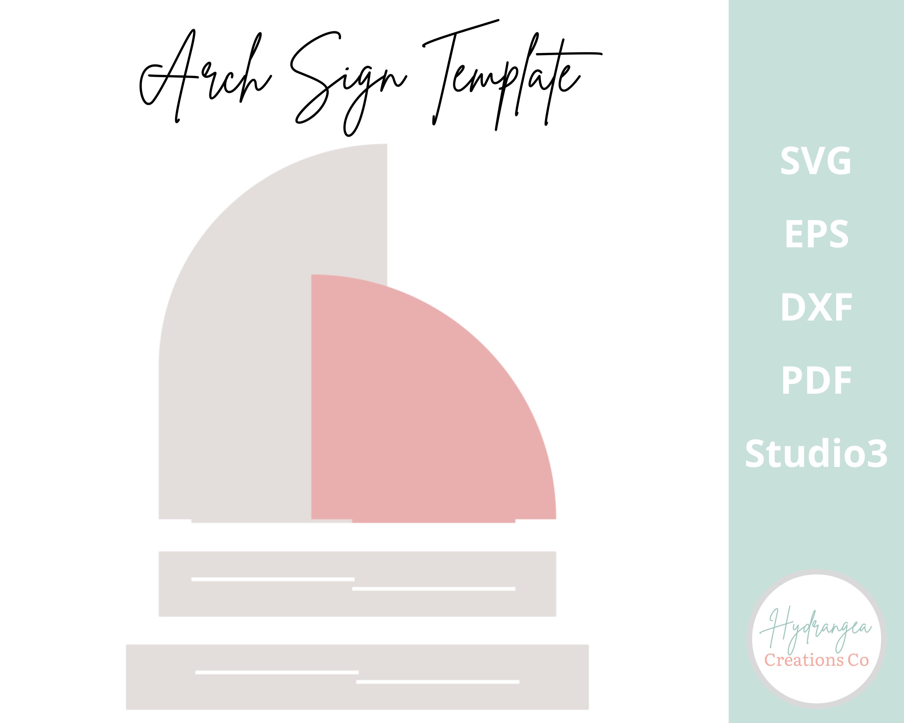 Double Half Arch Sign SVG With Stand Wedding Template - Etsy