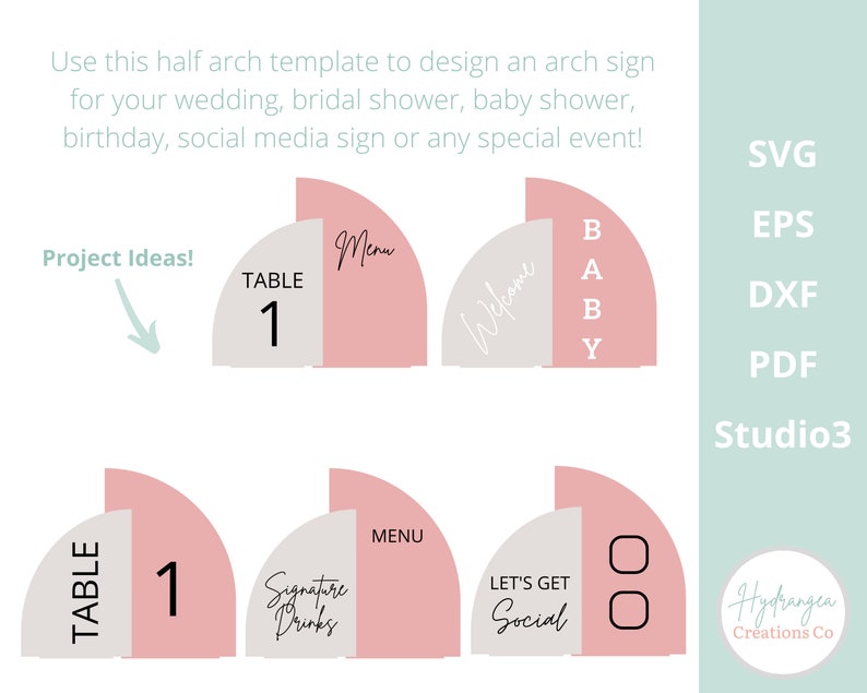 Signature Drink Sign SVG Acrylic Wedding Sign Template Social - Etsy