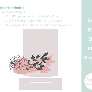 Flower Bar Sign Peony Laser File SVG Acrylic Wedding Signage | Table ...